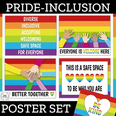 Pride Month Posters Lgbtq Posters Inclusion Posters Etsy