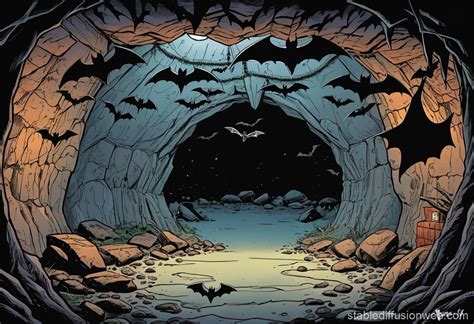 Cave With Bats Inside Stable Diffusion Online