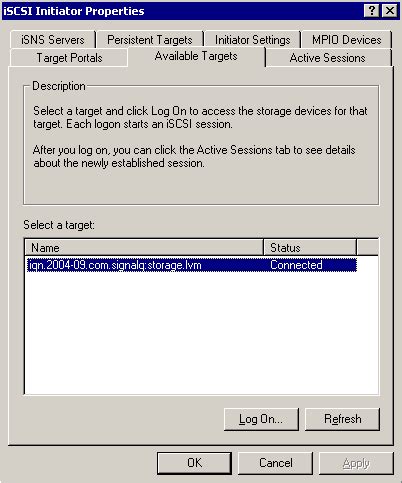 Creating A SAN With ISCSI Part Setting Up A Windows Initiator Creating The Drive