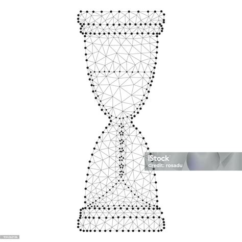 Hourglass Polygon Blackwhite Stock Illustration Download Image Now