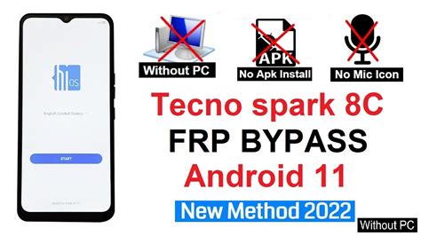 Techno Spark 8C Frp Bypass Android 11 Tecno Spark 8c KG5k Google Account Bypass Without Pc