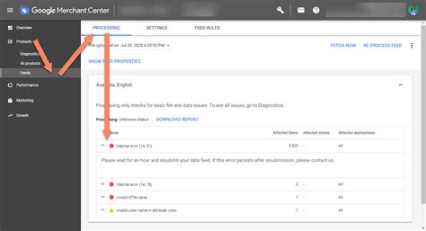 Temp Solution Google Merchant Center Internal Error FeedArmy Co Ltd