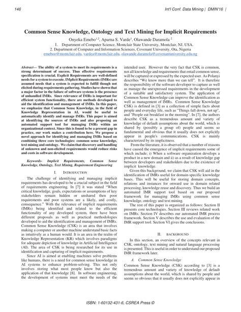 Pdf Common Sense Knowledge Ontology And Text Mining For Implicit Requirements