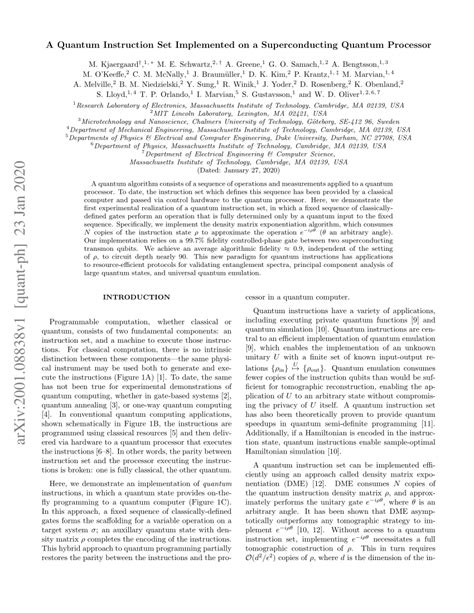 Pdf A Quantum Instruction Set Implemented On A Superconducting Quantum Processor