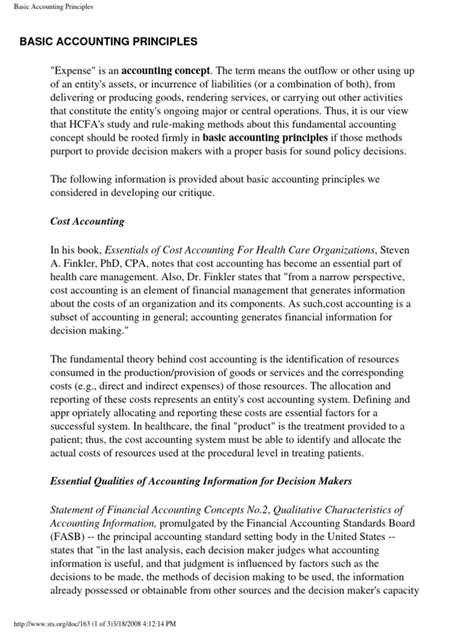 Basic Accounting Principles Pdf Accounting Cost Accounting