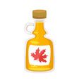 Retro Maple Syrup Bottle Royalty Free Vector Image