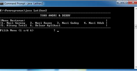 Membuat Program Toko Dengan Java 2