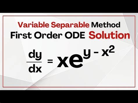 Free Video Variable Separable Method How To Solve Differential