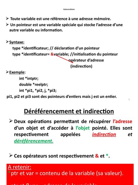 cours 6 poo pdf pointeur programmation variable informatique