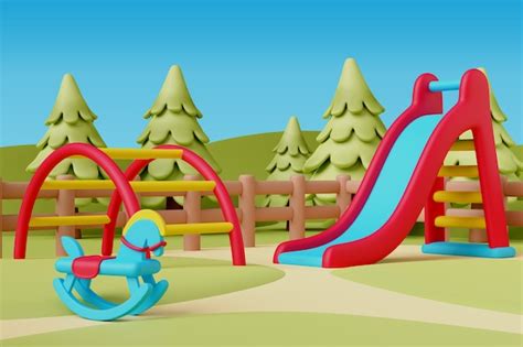Premium Psd 3d Rendering Of Playground