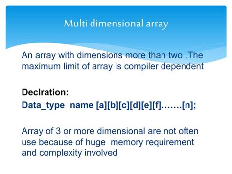 Introduction To Array Ppt Pptx