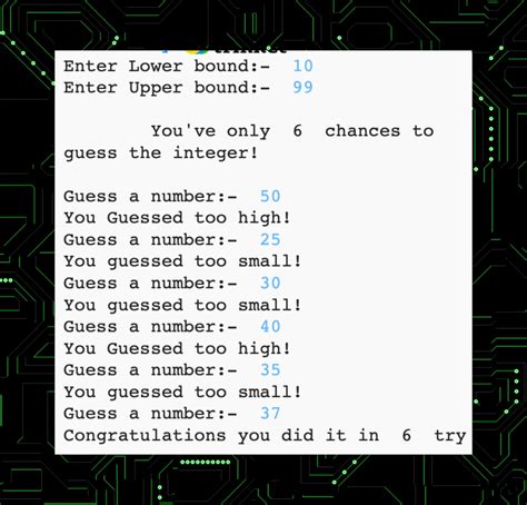 Number Guessing Game In Python Etsy