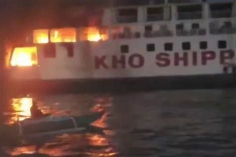 Higit 130 Nasagip Sa Nasunog Na Barko Sa Bohol Abs Cbn News
