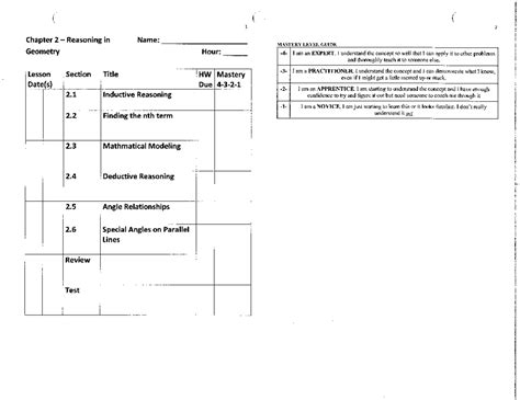 Geometry Notes Chapter 2 2021 Key Studocu
