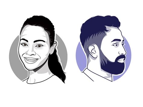 Minimalist Flat Line Vector Avatar Of You Upwork