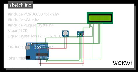 Digital Inclinometer Wokwi ESP32 STM32 Arduino Simulator