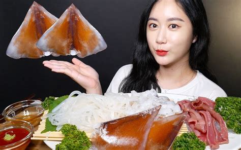 Onhwa 生鱿鱼和海肠 咀嚼音 Onhwaofficial Onhwaofficial 哔哩哔哩视频