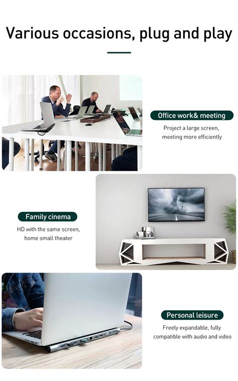 Baseus 11 In 1 HUB Enjoyment Series USB Type C Docking Station Gray Baseus