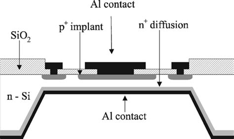 Schematic Cross Section Of A Pin Diode On Thinned Membrane The Central Download Scientific