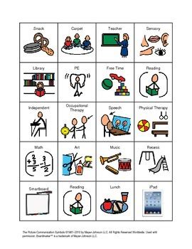 33 Picture Schedule Cards Made With Boardmaker For Autismadhd Tpt