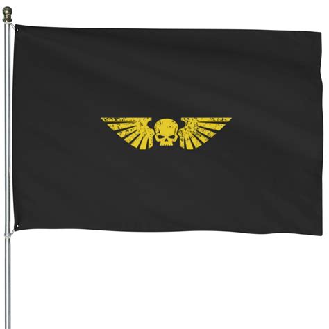 Warhammer 40k Imperial Guard Golden Symbol House Flags 23 X 35 Black