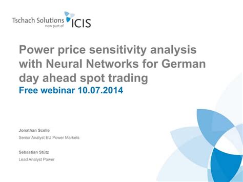 Icis Webinar Price Sensitivity Analysis With Neural Networks Pdf