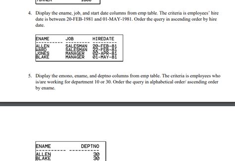 [quiz start] 1 create a sql query to display the