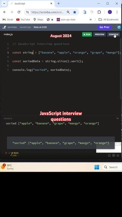 Javascript Interview Questions Javascript Programming Coding