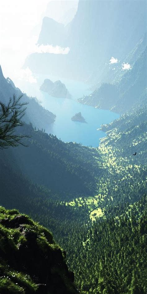 Завантажити шпалери на робочий стіл ПК Пейзаж Природа Дерево Гора Фантазія безкоштовно