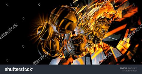3d Rendering Abstract Technology Concept Background Stock Illustration