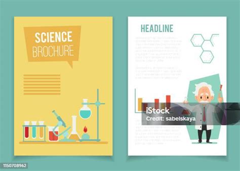 과학자 및 화학 장비 플랫 만화 스타일 브로슈어 서식 파일 개념에 대한 스톡 벡터 아트 및 기타 이미지 개념 검사 보기 과학 Istock