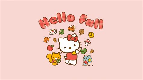 Hello Fall Wallpaper 4k Hello Kitty Background