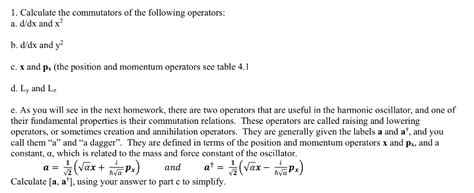 [get answer] 1 calculate the commutators of the following operators a