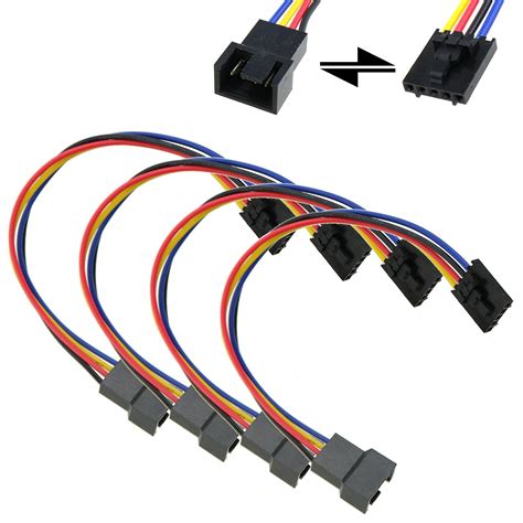 Meetoot 4pcs 17 5cm 6 89inch Fan Adapter Cable Cpu Fan 5