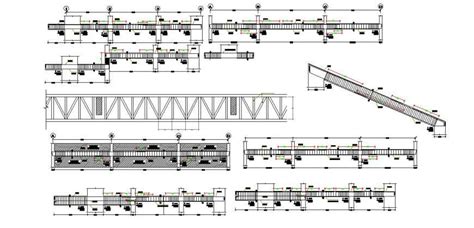 Multiple Beam Sections And Constructive Structure Cad Drawing Details Dwg File