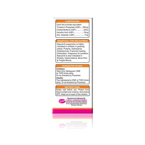 Nascal D Syrup Cidex Labs