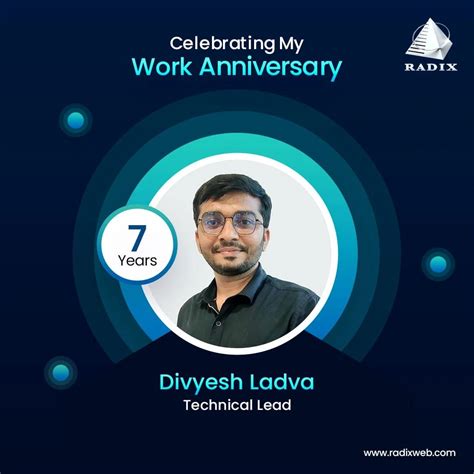 divyesh ladva on linkedin workanniversary workmilestone innovation radixweb proudradixian