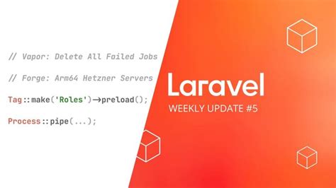 laravel weekly update 5 process pipelines preload tags on nova and… achraf zaazoui