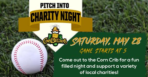 Normal Cornbelters We Are Excited To Announce Our Pitch Into Charity Night At The Corn Crib