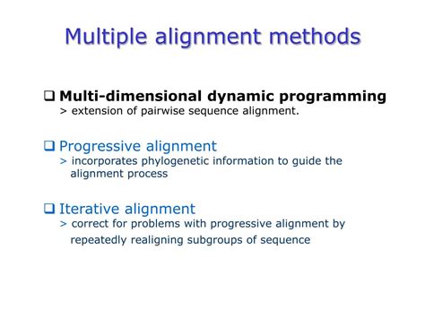 ppt 1 month practical course genome analysis lecture 5 multiple sequence alignment powerpoint