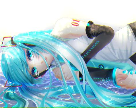 Hatsune Miku Crying Vocaloid Hd Wallpaper Download