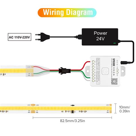 Fcob Cct Ic Led Light Strip Ws2811 Addressable 576leds 3000k 6000k 10m