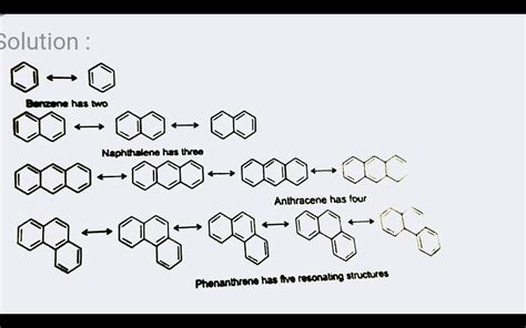 How Many Resonating Structure Does Benzene Napthalene Anthracene