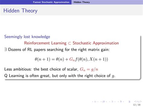 Reinforcement Learning Hidden Theory And New Super Fast Algorithms Ppt