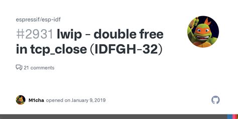 lwip double free in tcp close idfgh 32 · issue 2931 · espressif