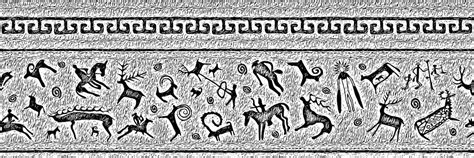 Premium Vector Ethnic Border On The Theme Of Rock Paintings Seamless Pattern Banner Premium Vector Ethnic Border On The Theme Of Rock Paintings Seamless Pattern Banner