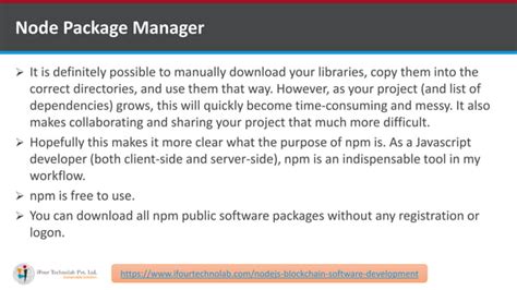 An Introduction Of Node Package Manager Npm Pdf Operating Systems Computer Software And