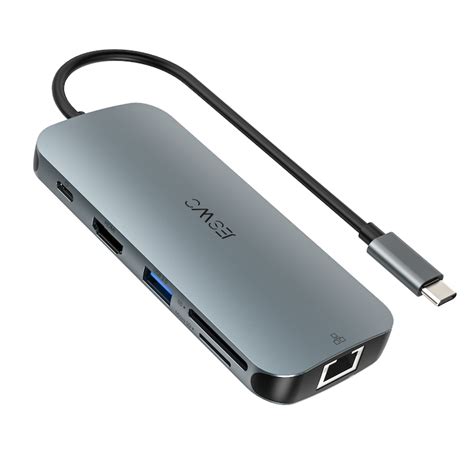 Jeswo Hub Usb C 10 Port 3x Usb 3 0 2x Usb 2 0 1x 4k Hdmi 100 W Pd