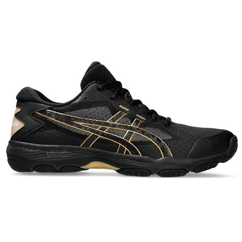 Asics Gel Netburner Academy 9 Womens Netball Shoes Black Pure Gold Rundna