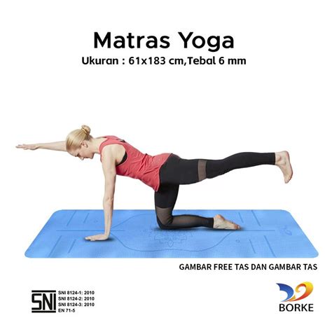 Jual Borke Matras Yoga 6mm Elastis Anti Selip Dan Senyap Untuk